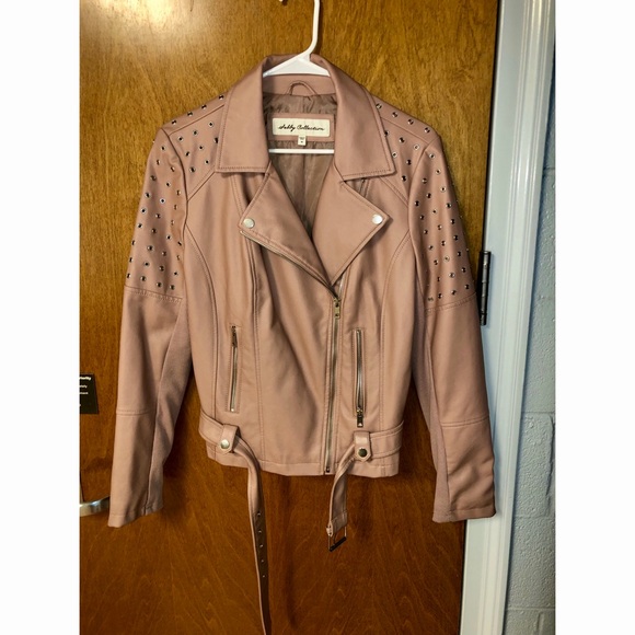 Sebby | Jackets & Coats | Blush Pink Leather Jacket | Poshmark